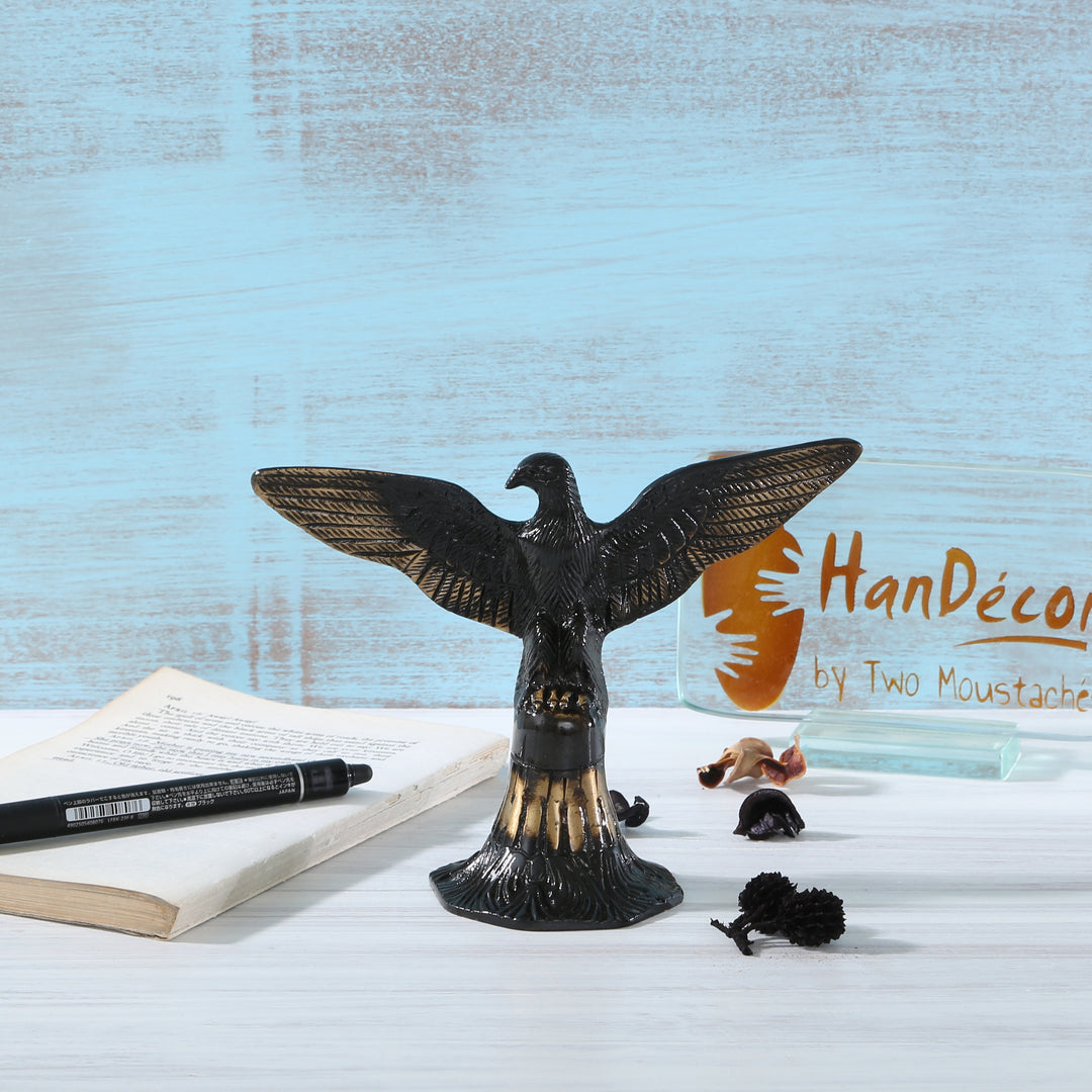 Brass Open Winged Eagle Showpiece Figurine – Two Moustaches Store